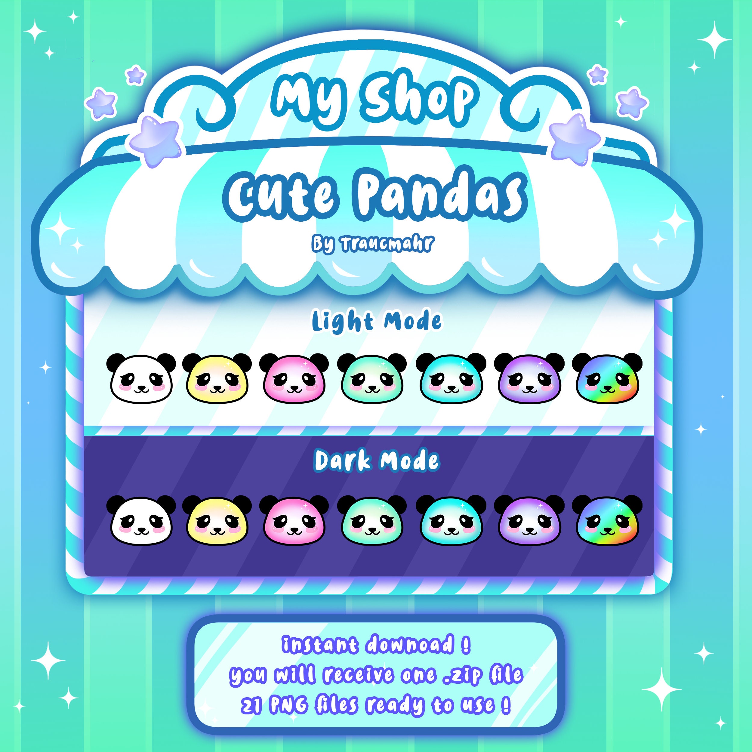 Cute Panda Sub / Bit Badges for Twitch Discord and More - Etsy