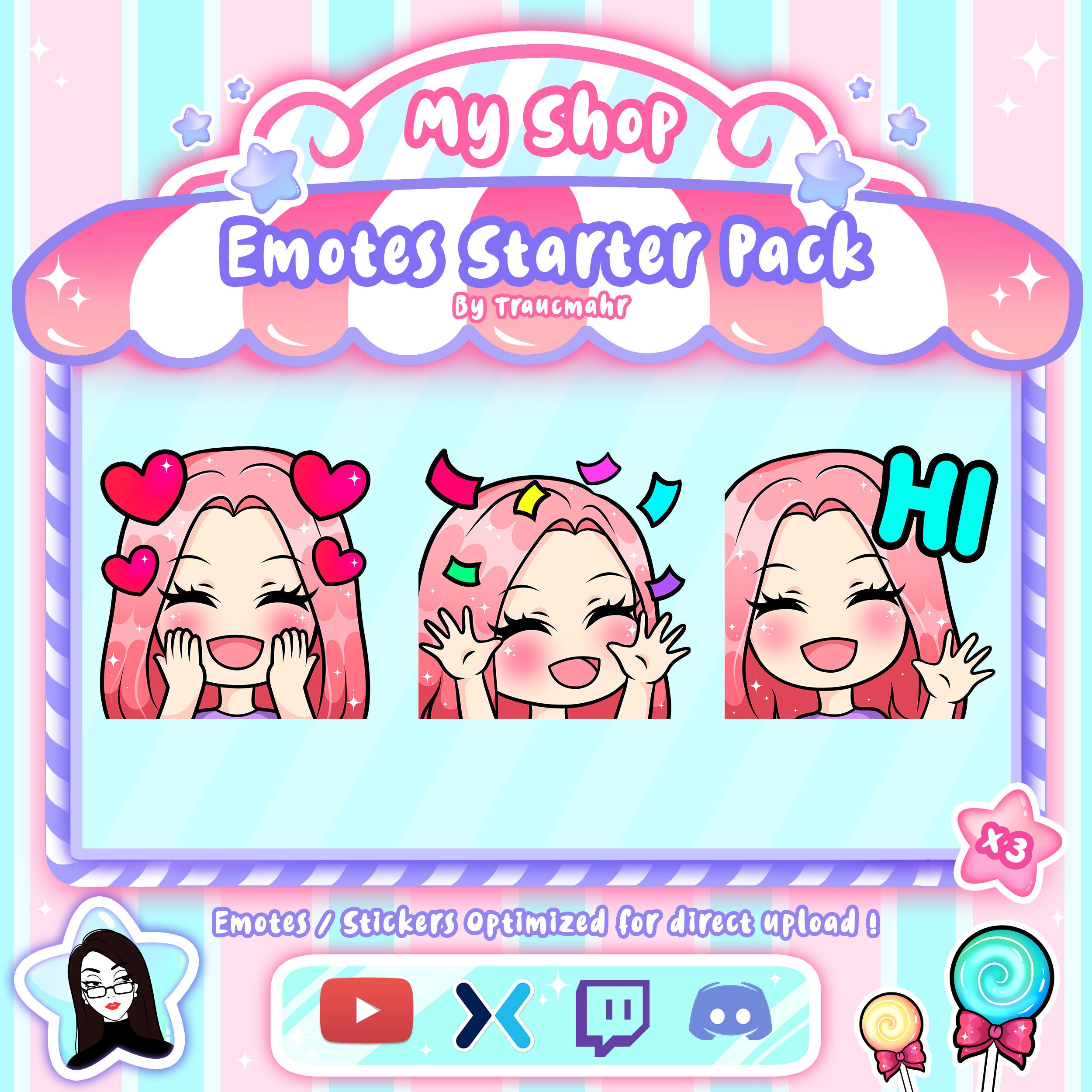 Art & Collectibles Youtube Emote Twitch Emote Community Emote Emote Kit ...