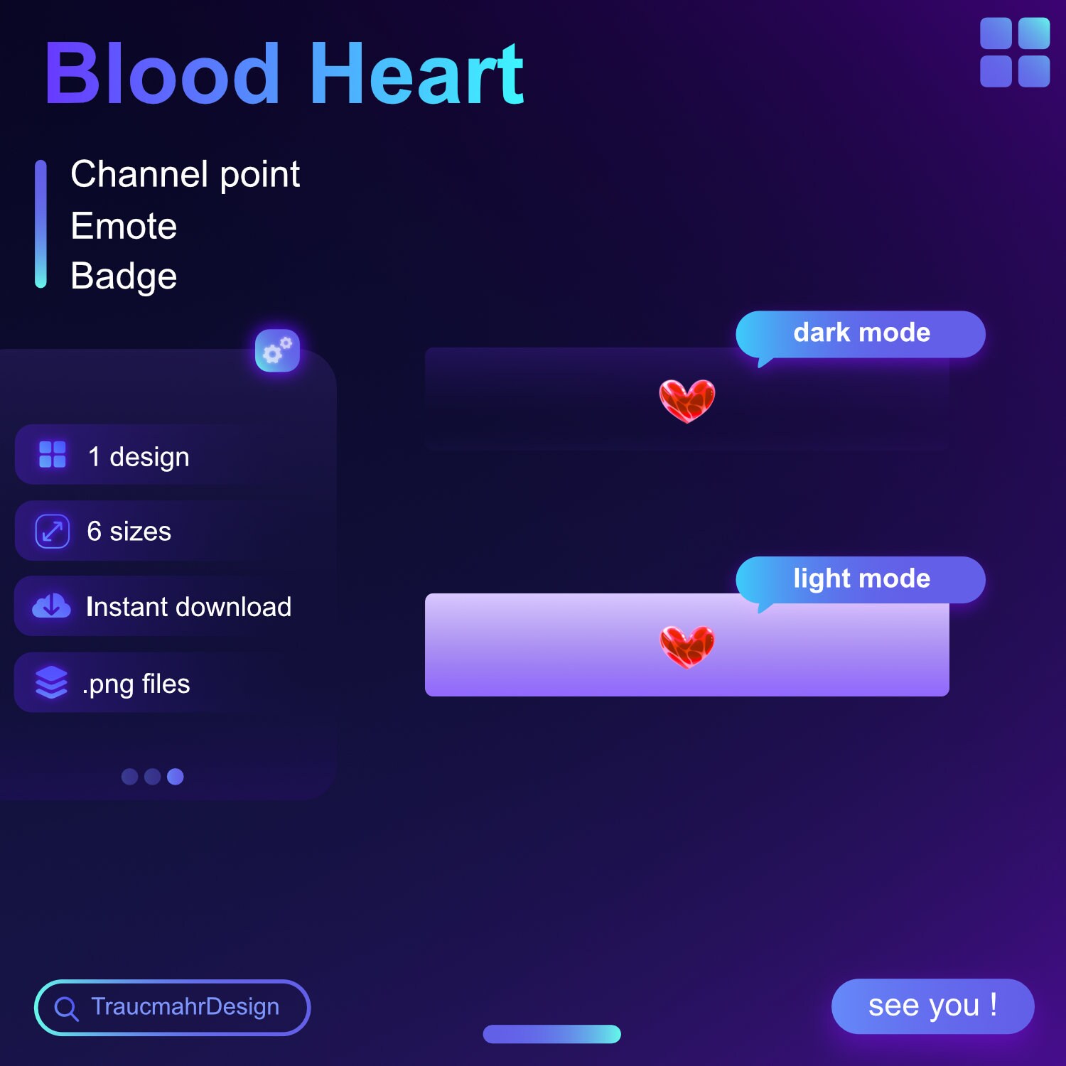 Red Blood Heart | Twitch Channel Point | Emote | Sub Badge | Bit Badge ...