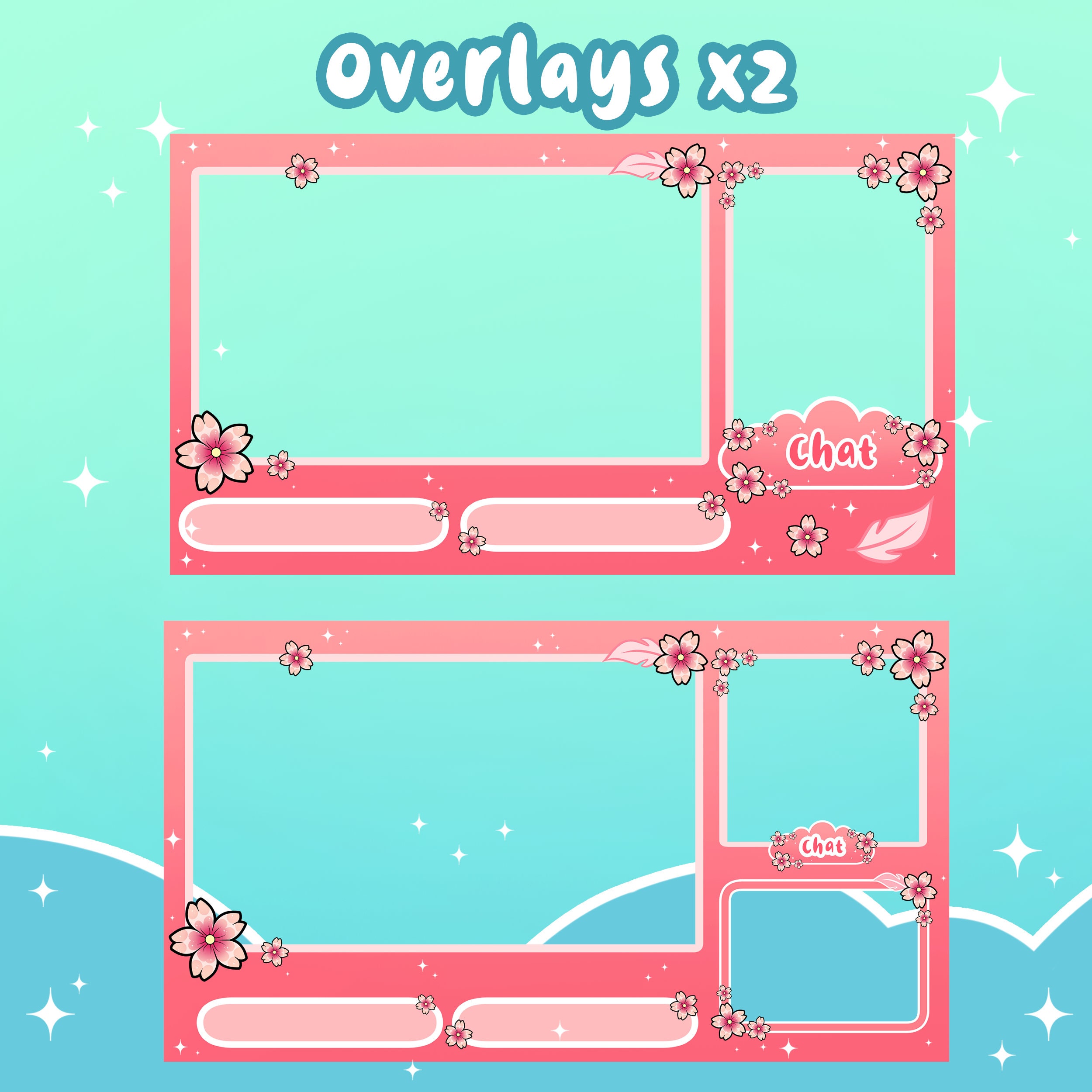 Cherry Blossom Pink Overlays Scenes and Alerts Mega Pack for - Etsy Canada