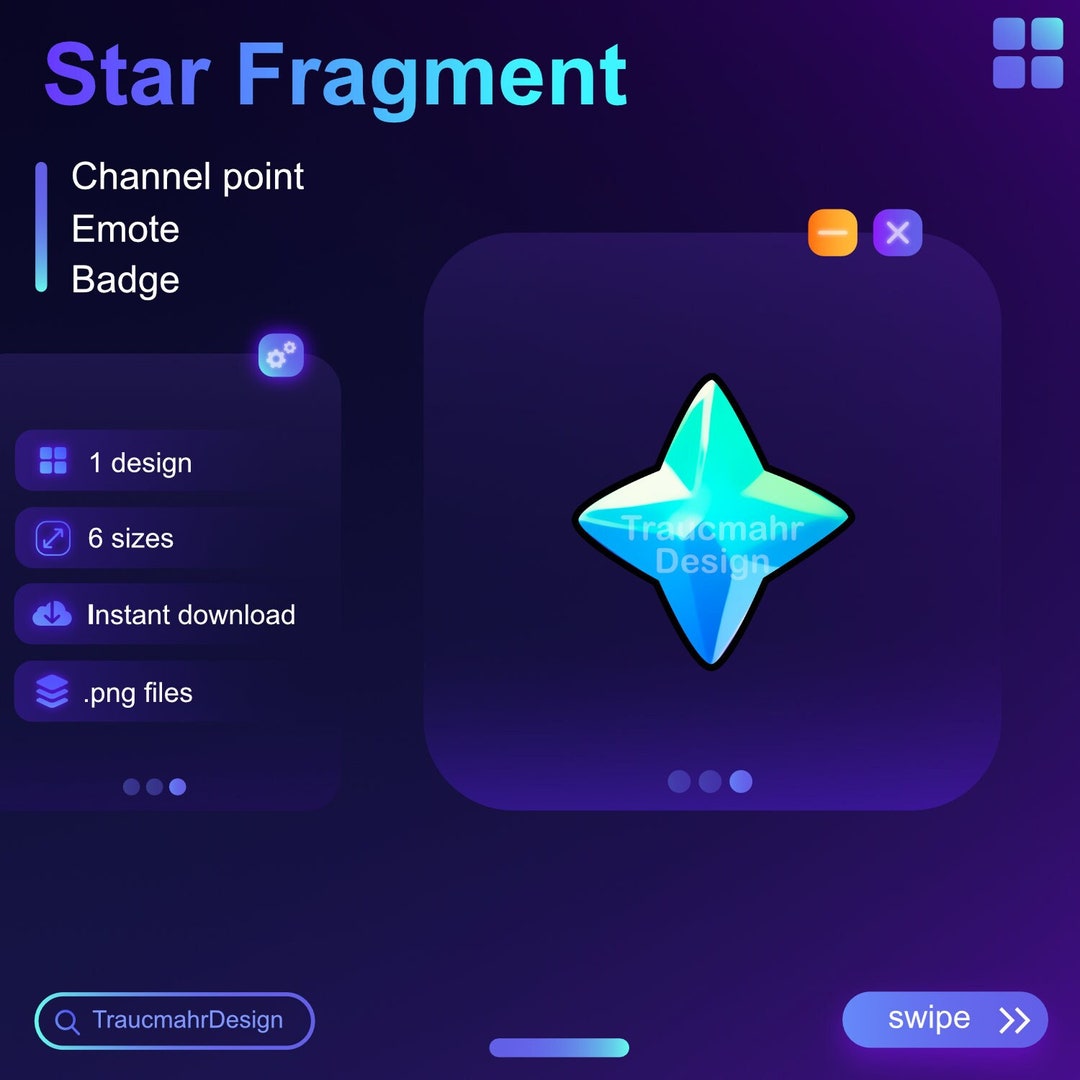 Star Fragment | Twitch Channel Point | Emote | Badge | Bit Badge ...