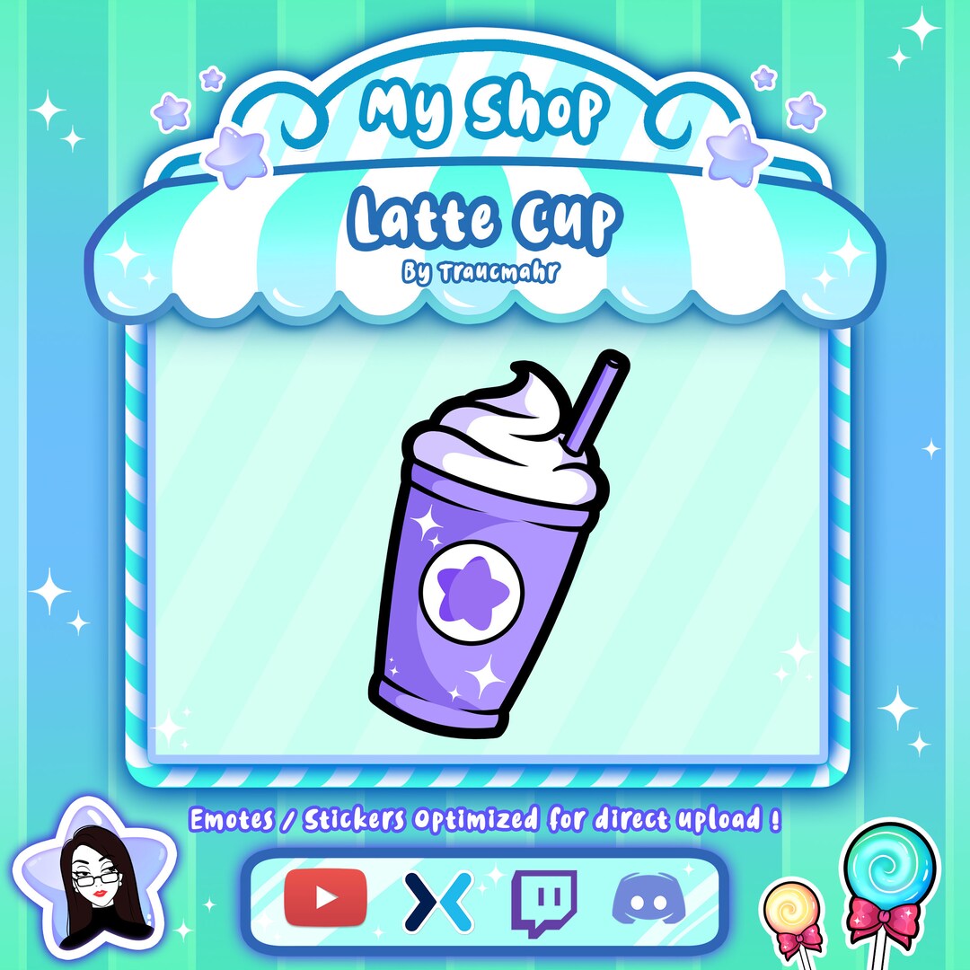 Latte Cup Emote for Twitch, Discord, Mixer and More ! - Etsy