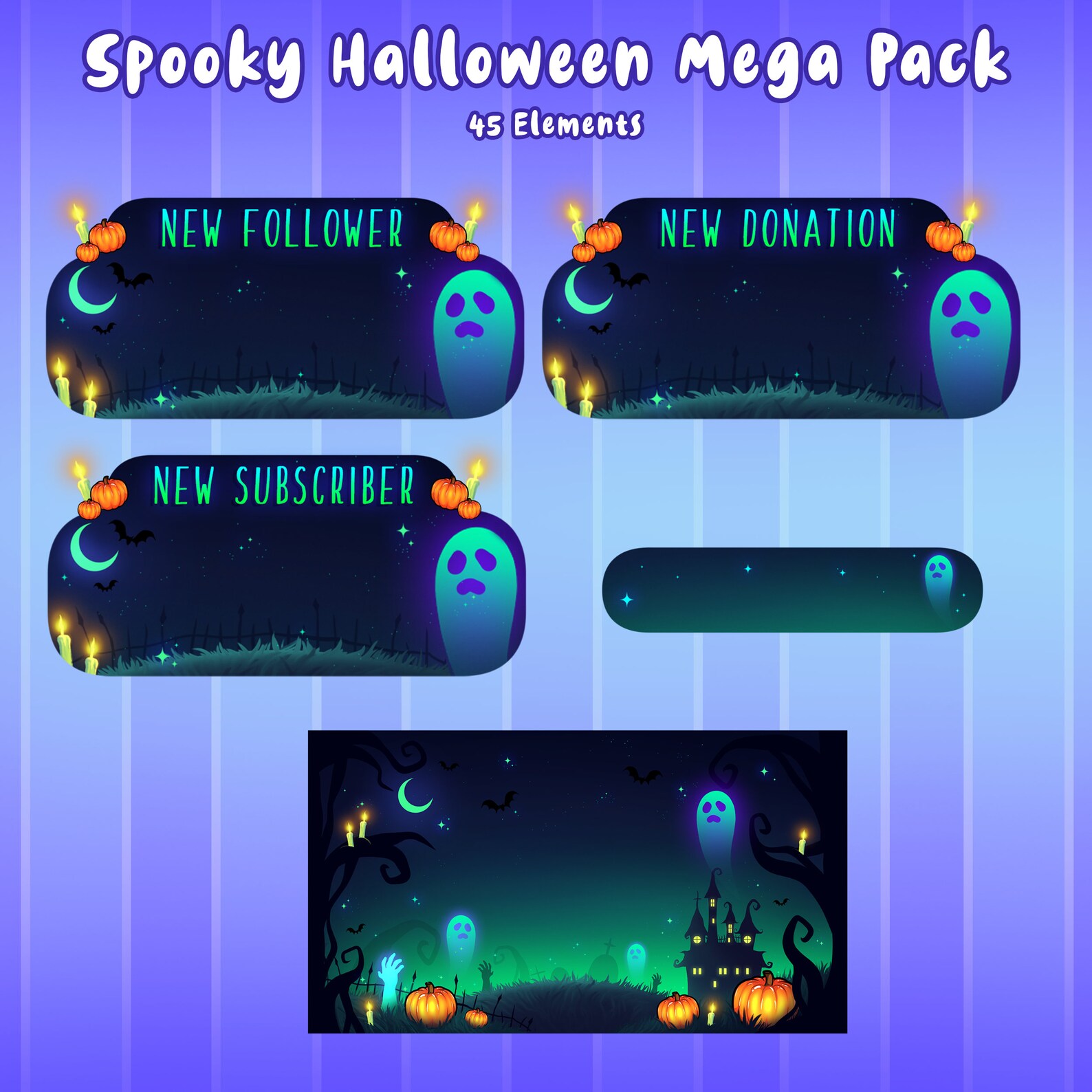 Halloween Stream Package, Overlays, Panels, Alerts, Scenes and Cameras ...