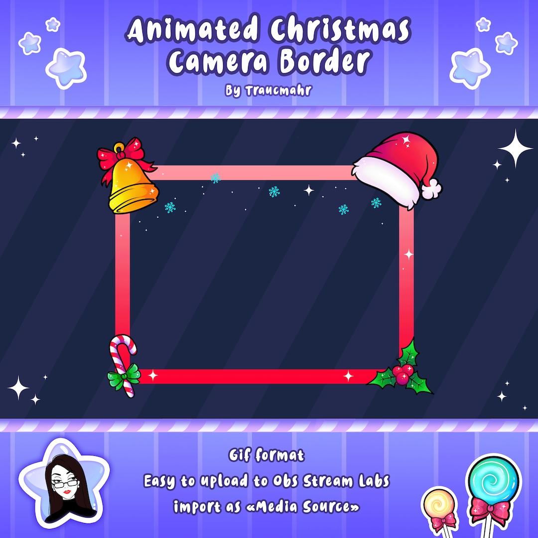 ANIMATED Christmas Camera Border for Your Stream ! Twitch and Obs ...