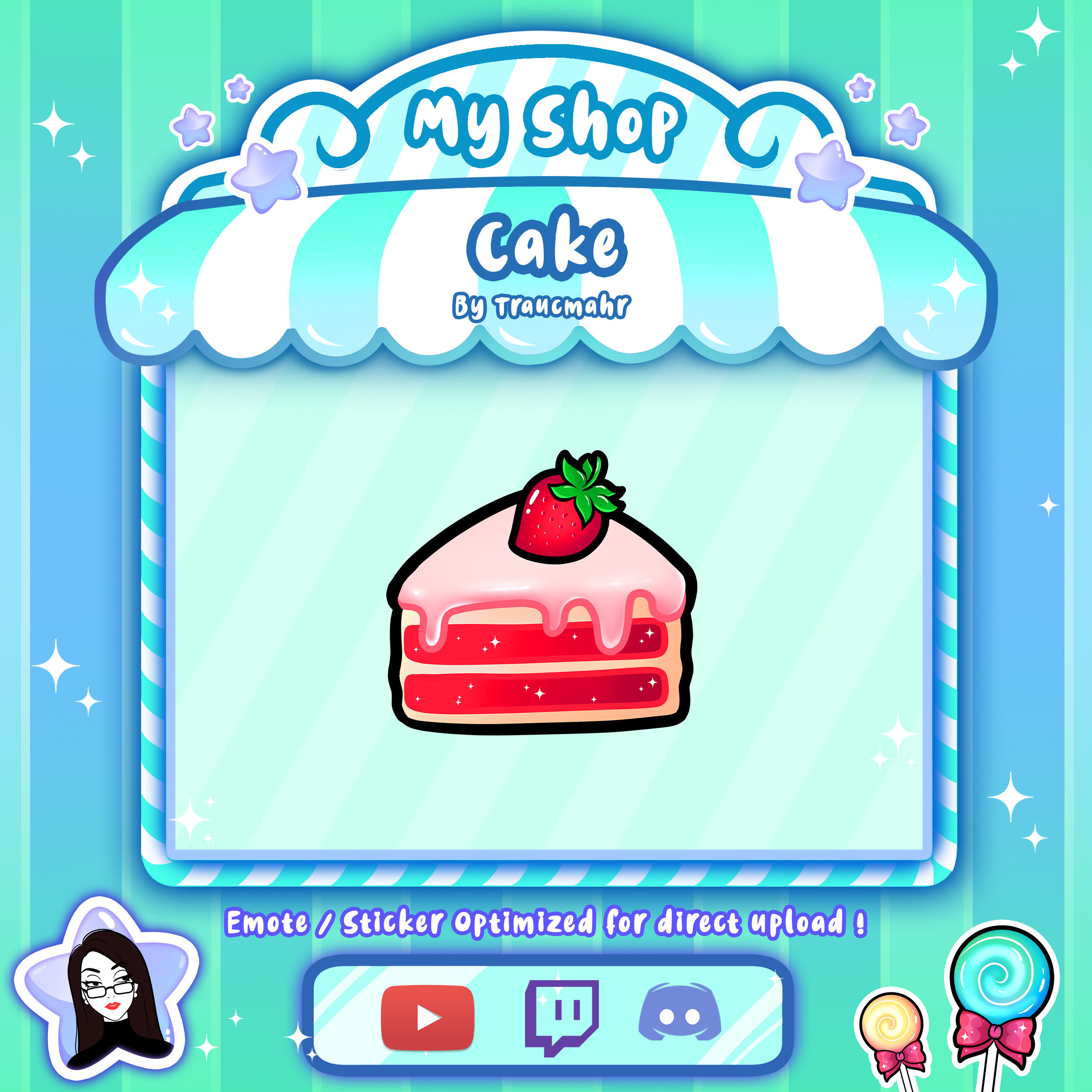 Yummy Red Cake Emote pour Twitch, Discord et plus encore! - Etsy France