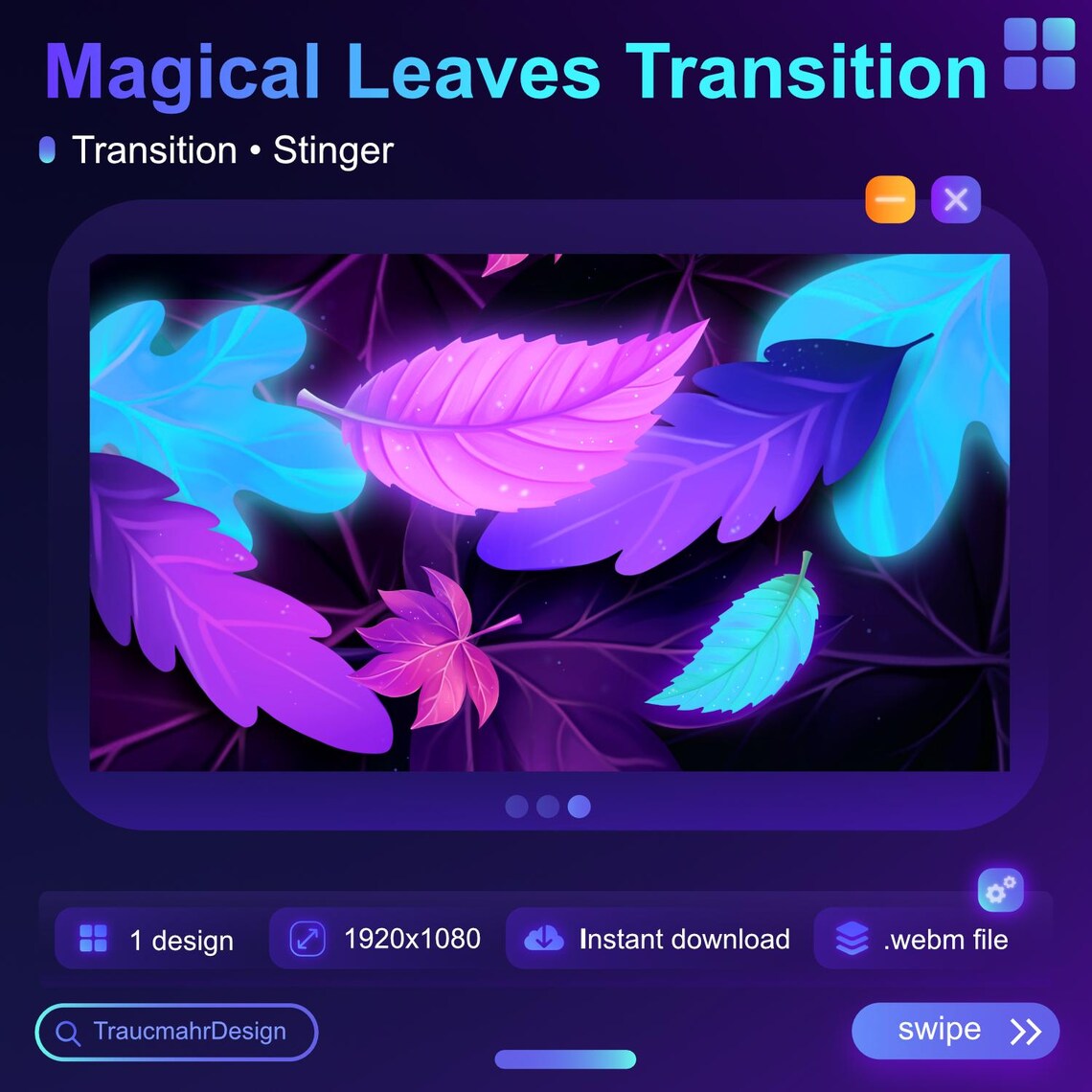 Spooky Leaves Animated Transition | Stinger | Stream Animation ...