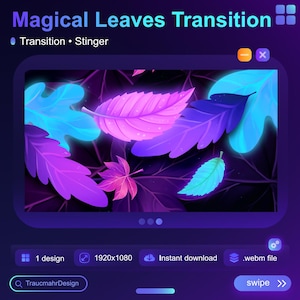 Spooky Leaves Animated Transition | Stinger | Stream Animation ...