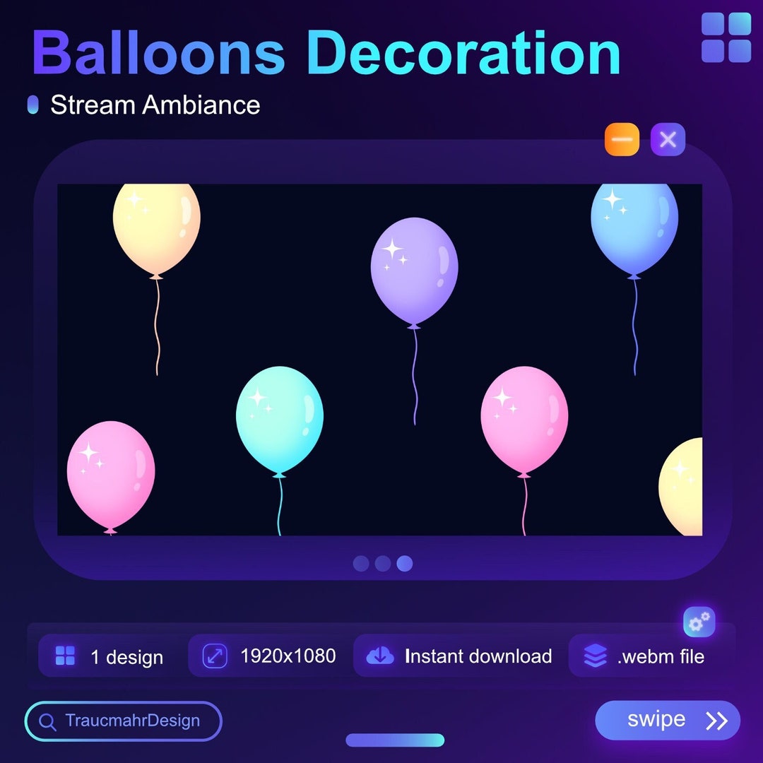 Pastel Balloons Animated Decoration | Birthday | Hype Celebration ...
