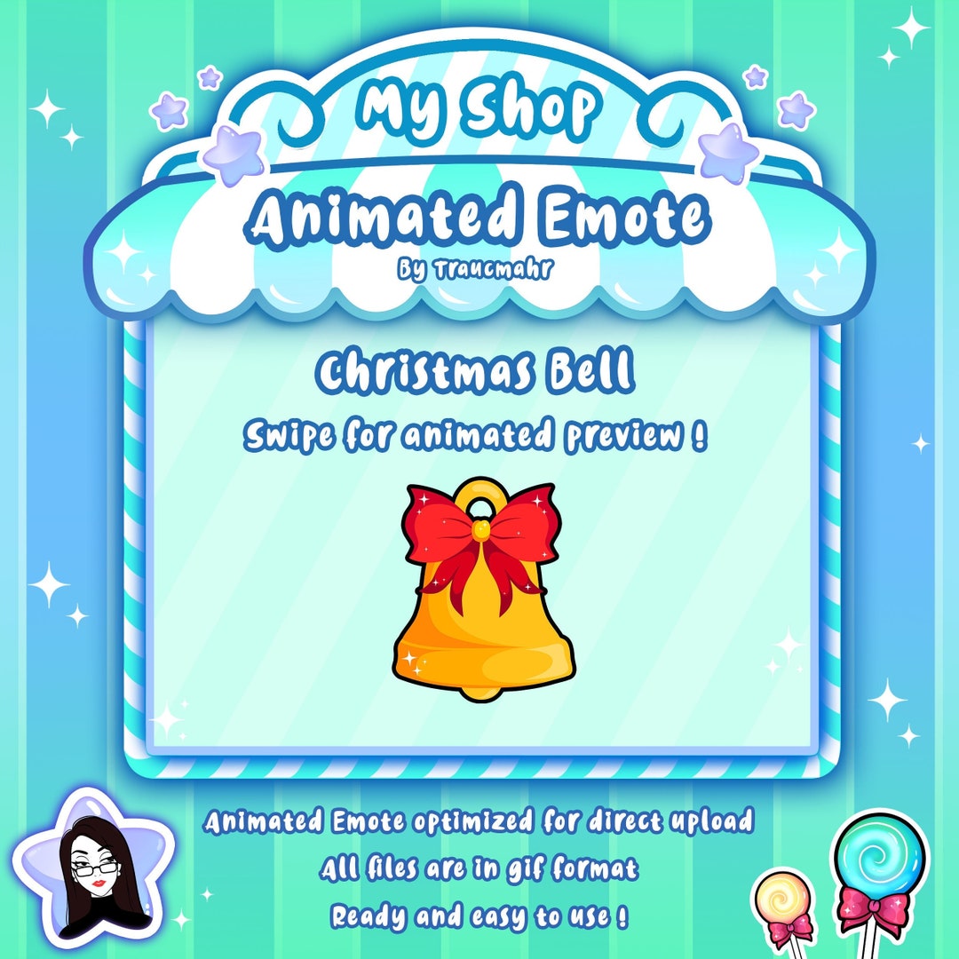 ANIMATED EMOTE, Christmas Emote, Bell Emote, Noël Emote, Christmas for ...