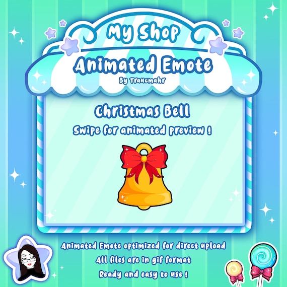 ANIMATED EMOTE Christmas Emote Bell Emote Noël Emote - Etsy