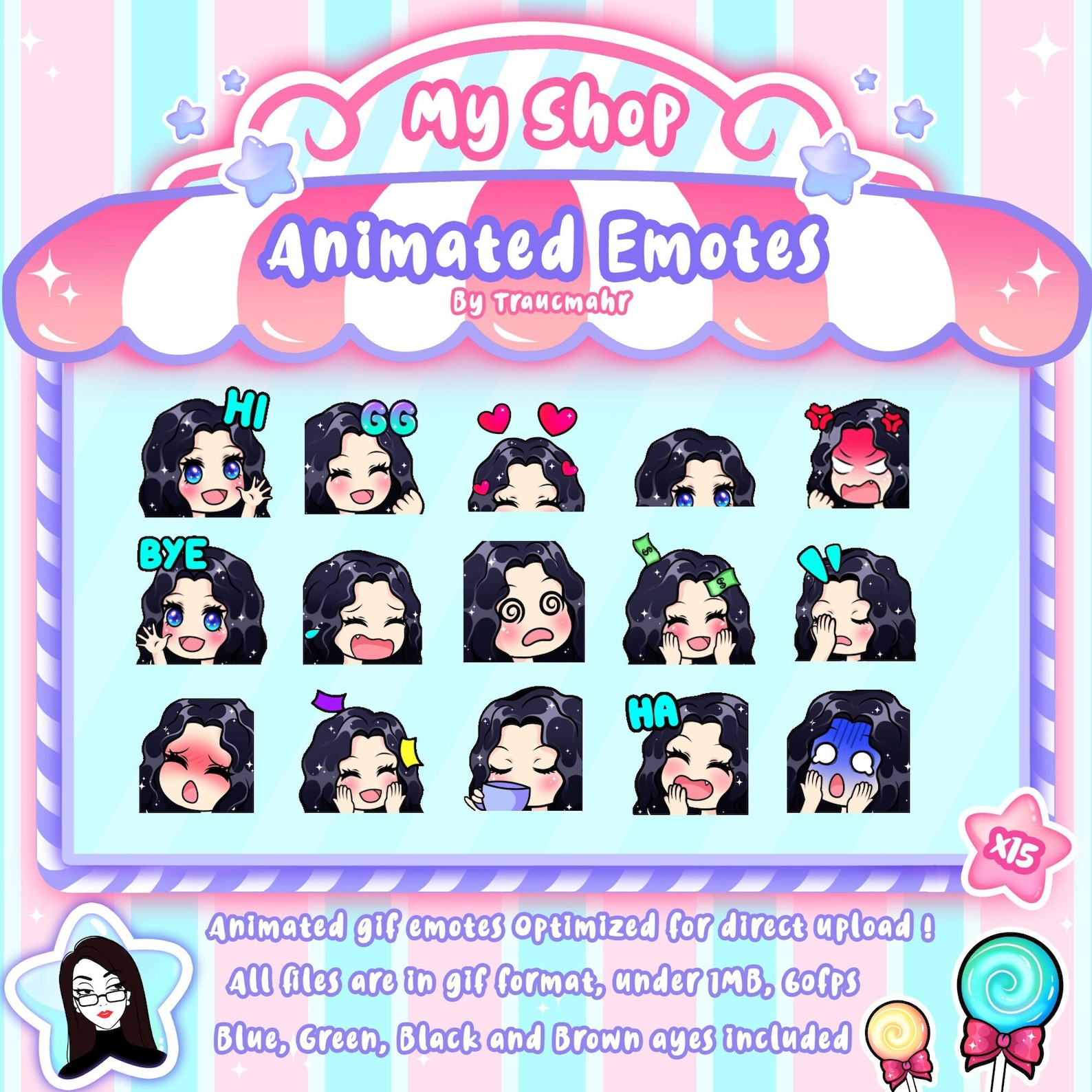 ANIMATED GIF Emotes Mega Bundle for Twitch and Discord Cute | Etsy