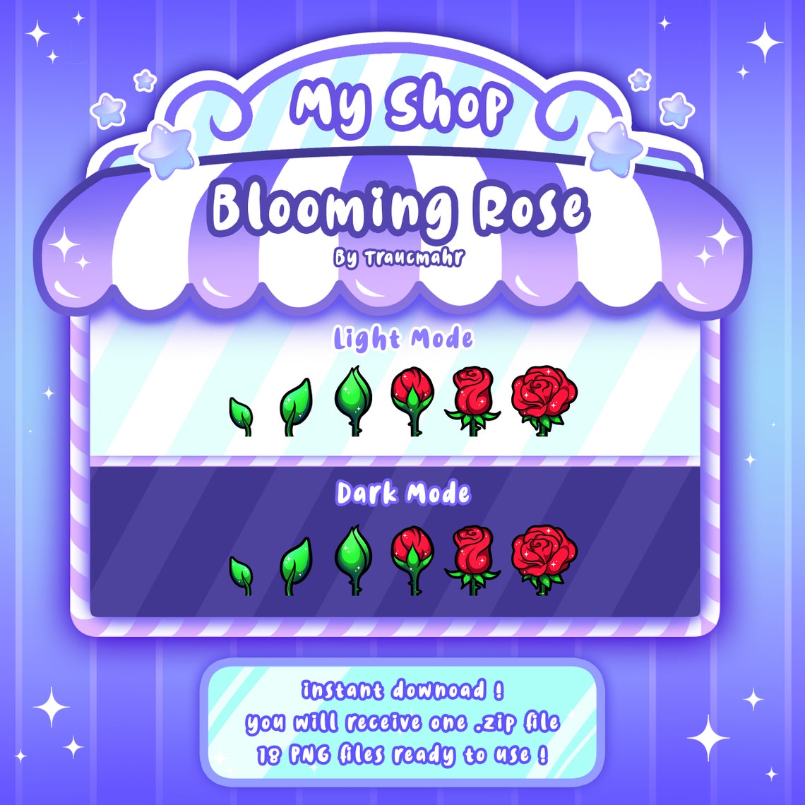 Blooming Red Rose Sub / Bit Badges for Twitch, Discord and More ...