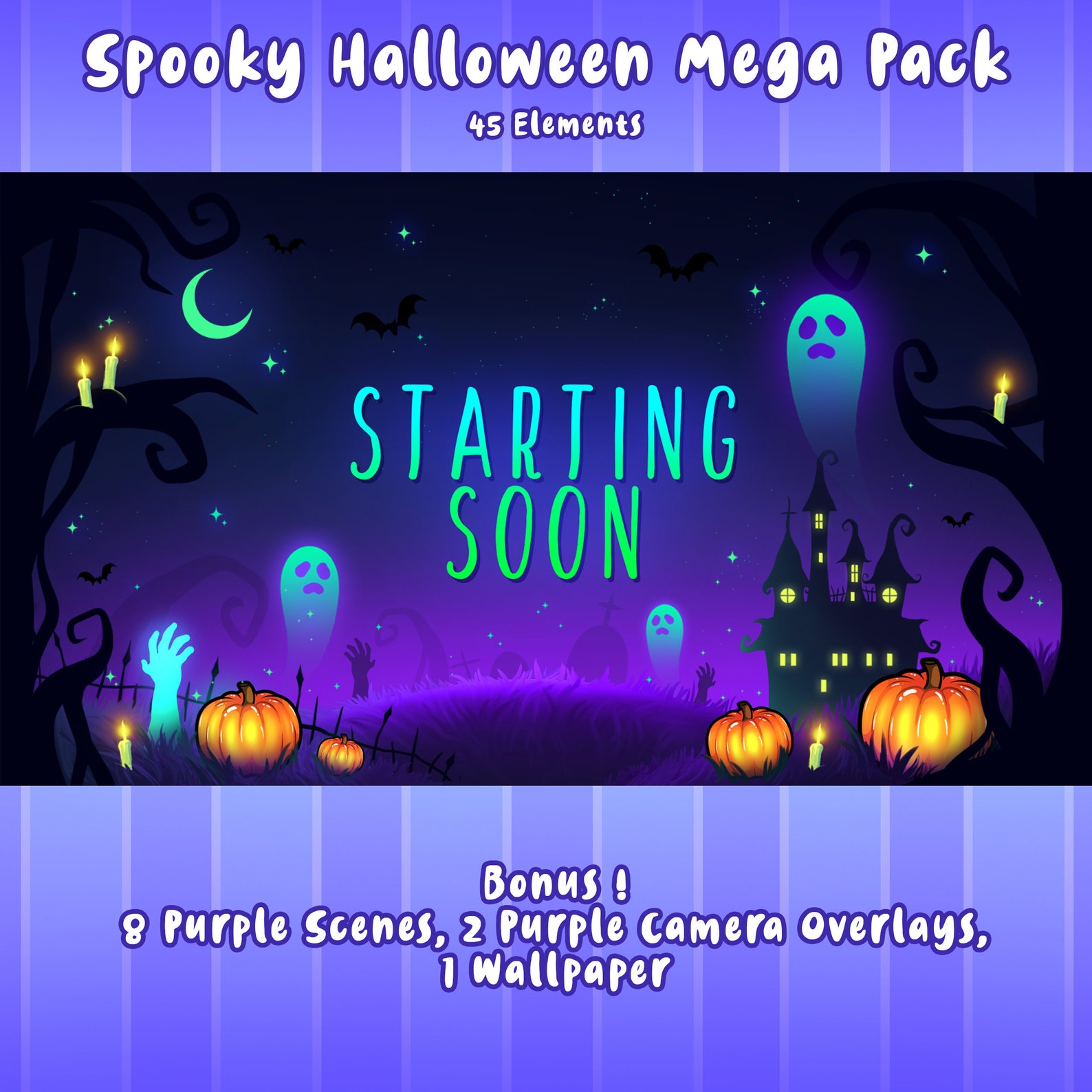 Halloween Stream Package, Overlays, Panels, Alerts, Scenes and Cameras ...