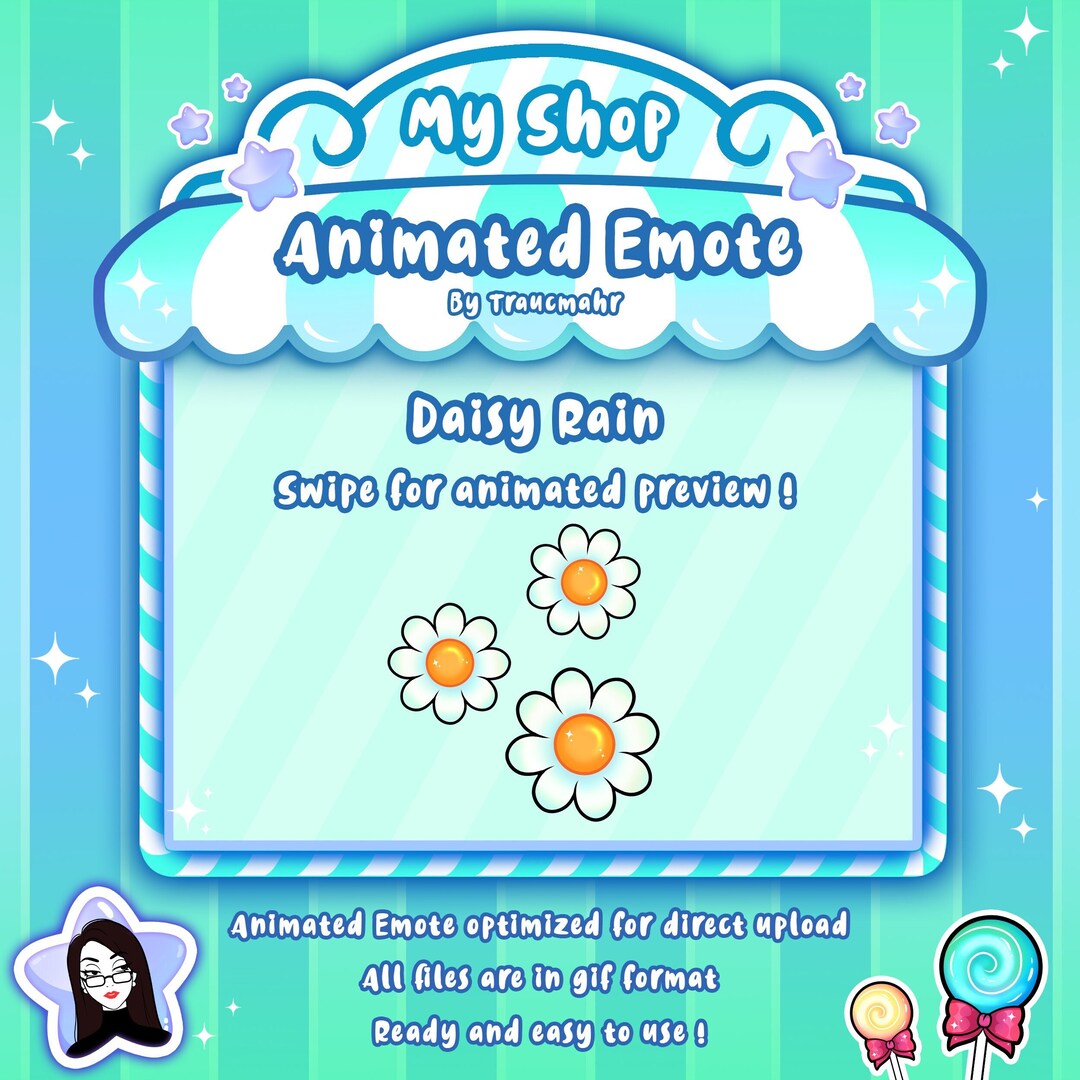ANIMATED EMOTE, Daisy Emote, Daisy Rain Emote, Hype Emote, Flower Emote ...