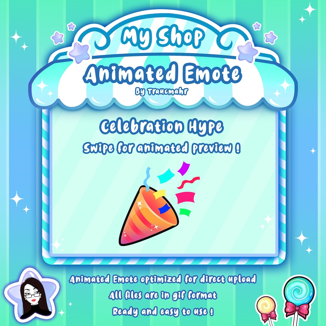 ANIMATED Hype Emote, Celebration Emote, Birthday Emote for Twitch and ...