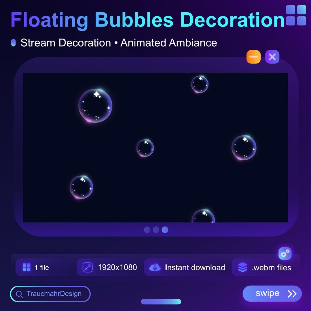 Bubbles Decoration | Animated Stream Decoration | Floating Bubble ...