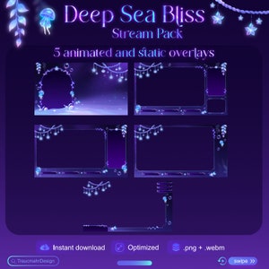 Deep Sea Bliss ANIMATED Full Stream Pack | Overlays, Scenes, Stinger ...
