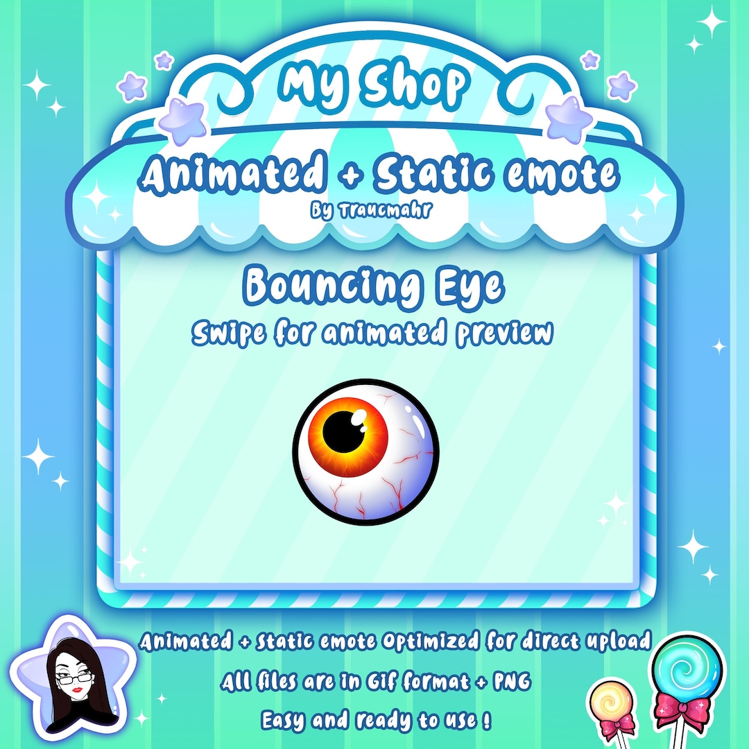 ANIMATED + STATIC, Eye Emote, Halloween Emote, Monster Emote, Spooky ...