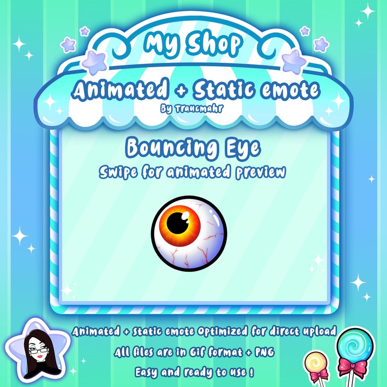 ANIMATED STATIC Eye Emote Halloween Emote Monster Emote - Etsy