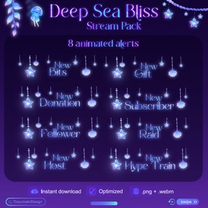 Deep Sea Bliss ANIMATED Full Stream Pack | Overlays, Scenes, Stinger ...