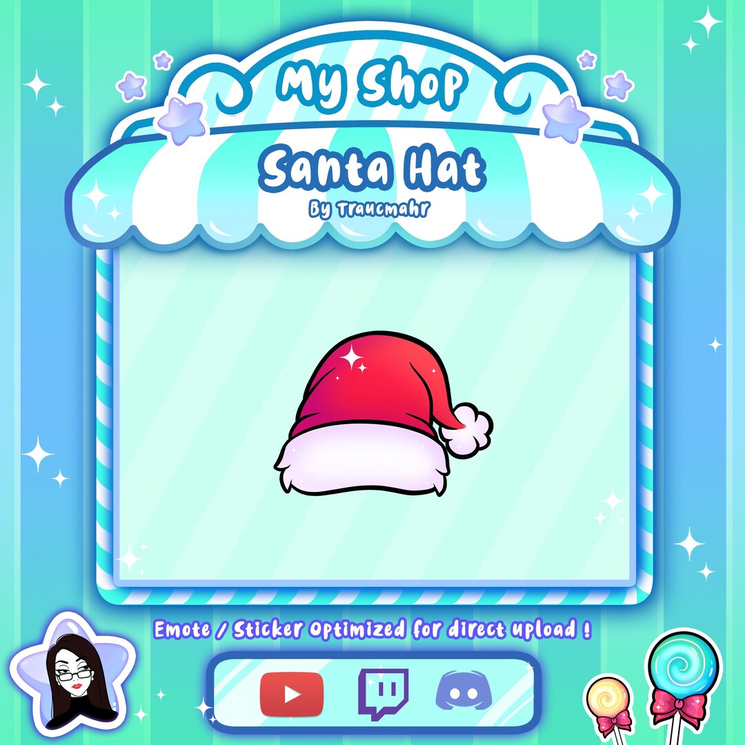 Santa Hat Emote for Twitch, Discord and More ! - Etsy