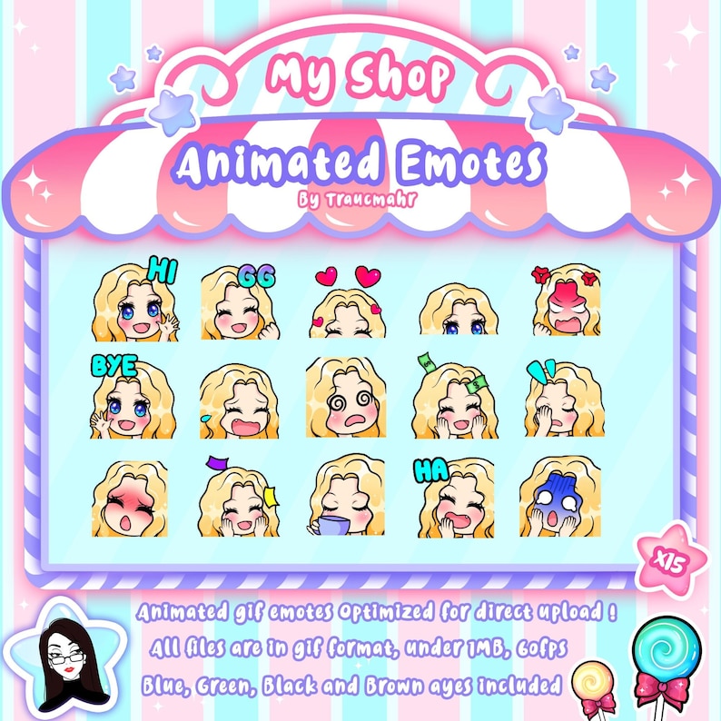 GIF ANIMADO Emotes Mega Bundle para Twitch y Discord ! Lindos ...