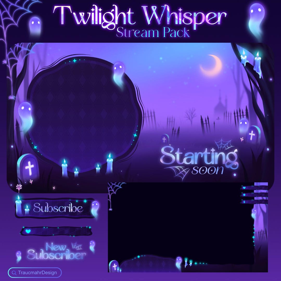 Twilight Whisper ANIMATED Stream Pack | Halloween Overlays, Scenes ...