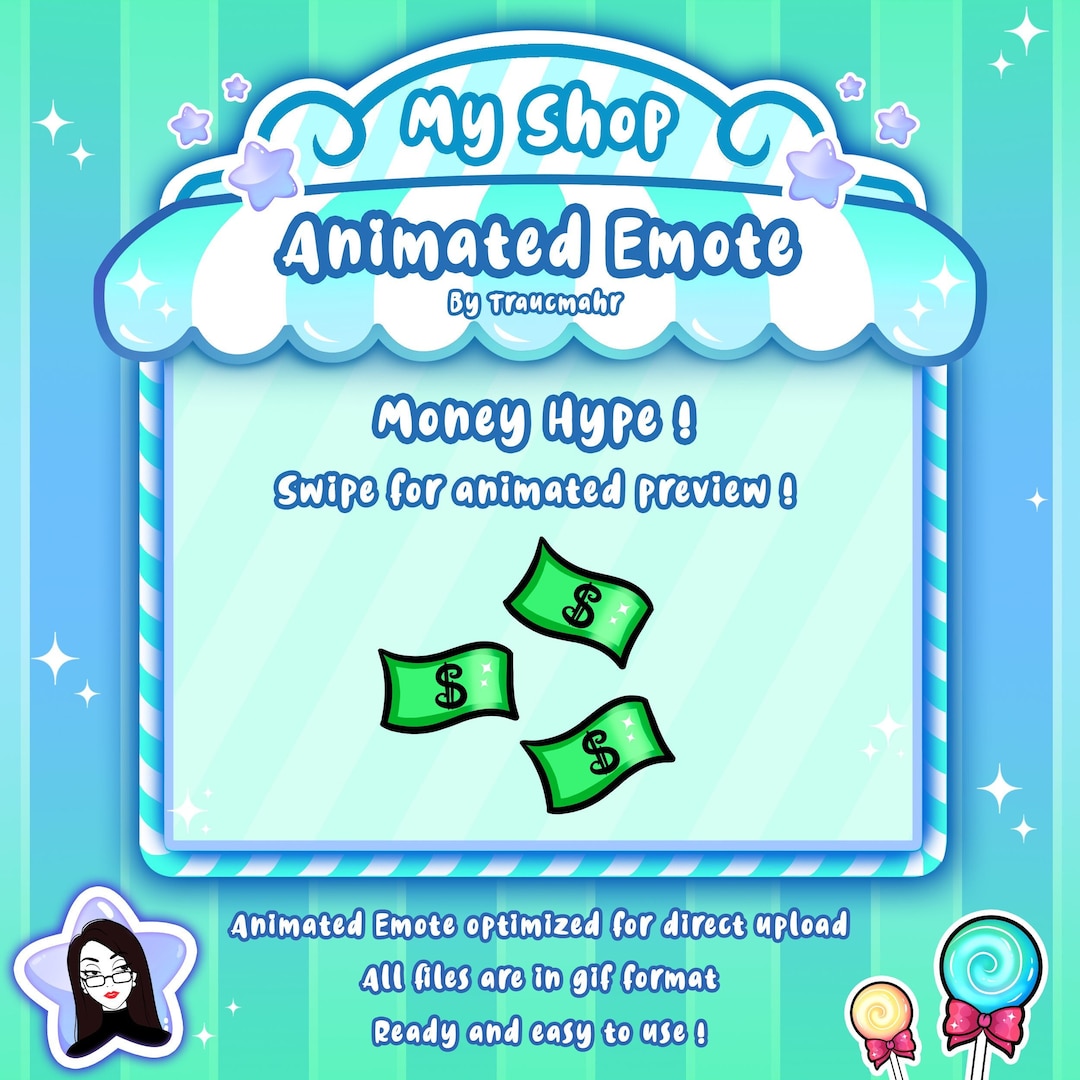 ANIMATED EMOTE, Money Emote, Donation Hype Emote, Heart Emote, Hype ...