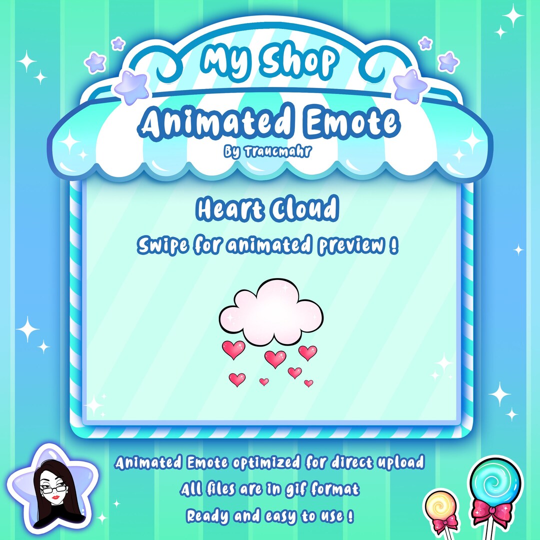 ANIMATED EMOTE, Love Emote, Heart Emote, Love Cloud Emote, Pink Emote ...