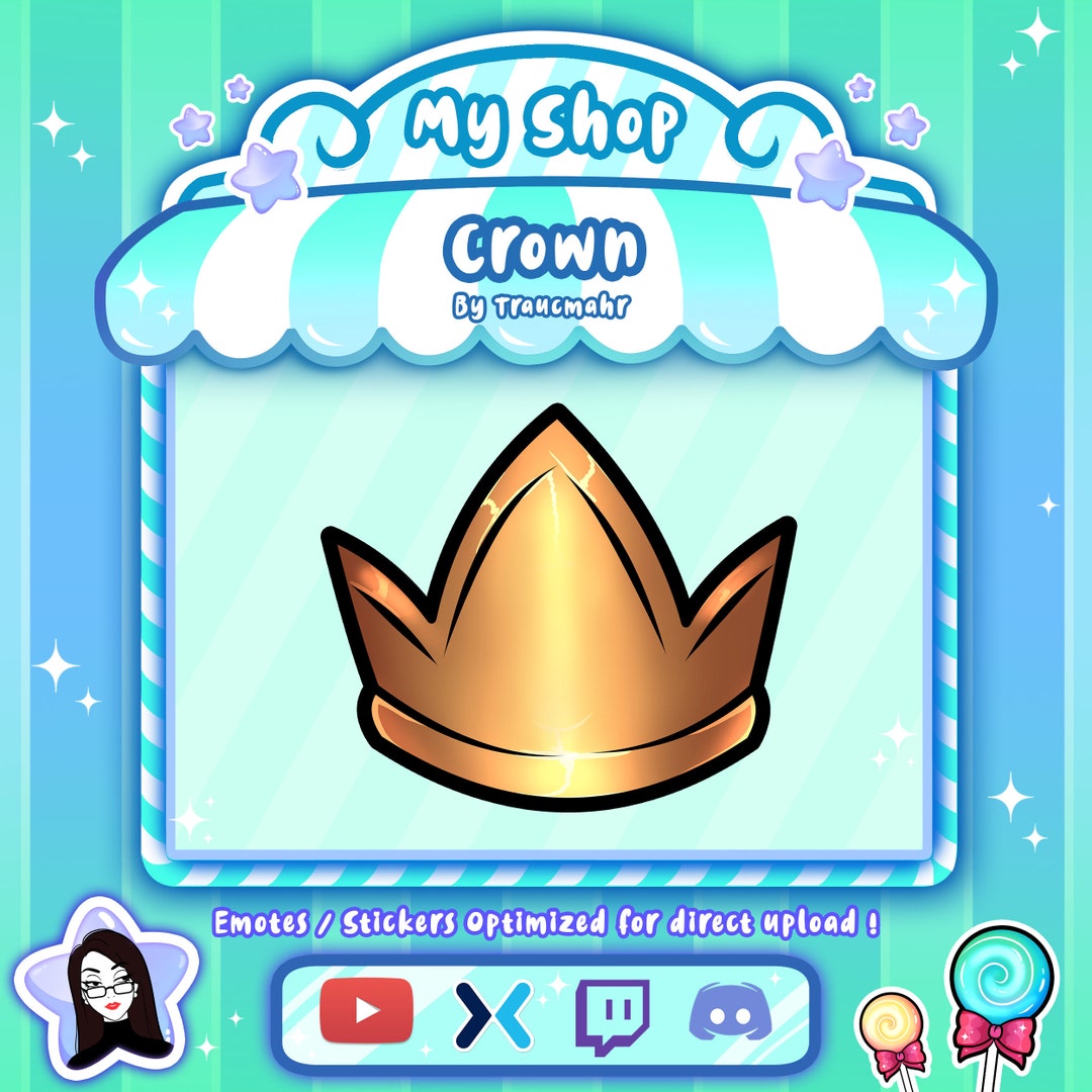 Gold Crown Emote for Twitch, Discord and More ! - Etsy