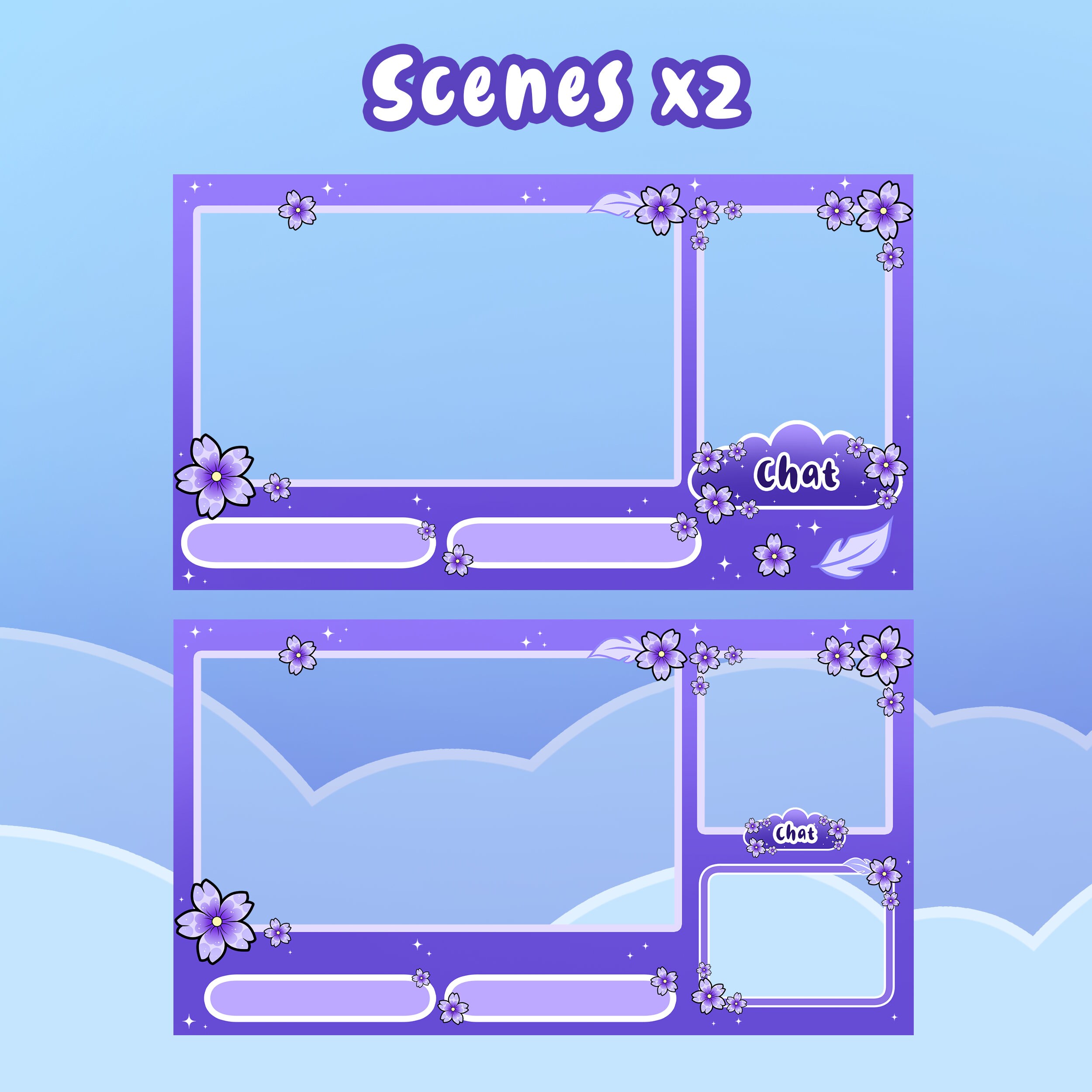 Cherry Blossom Purple Overlays Scenes and Alerts Mega Pack - Etsy Canada