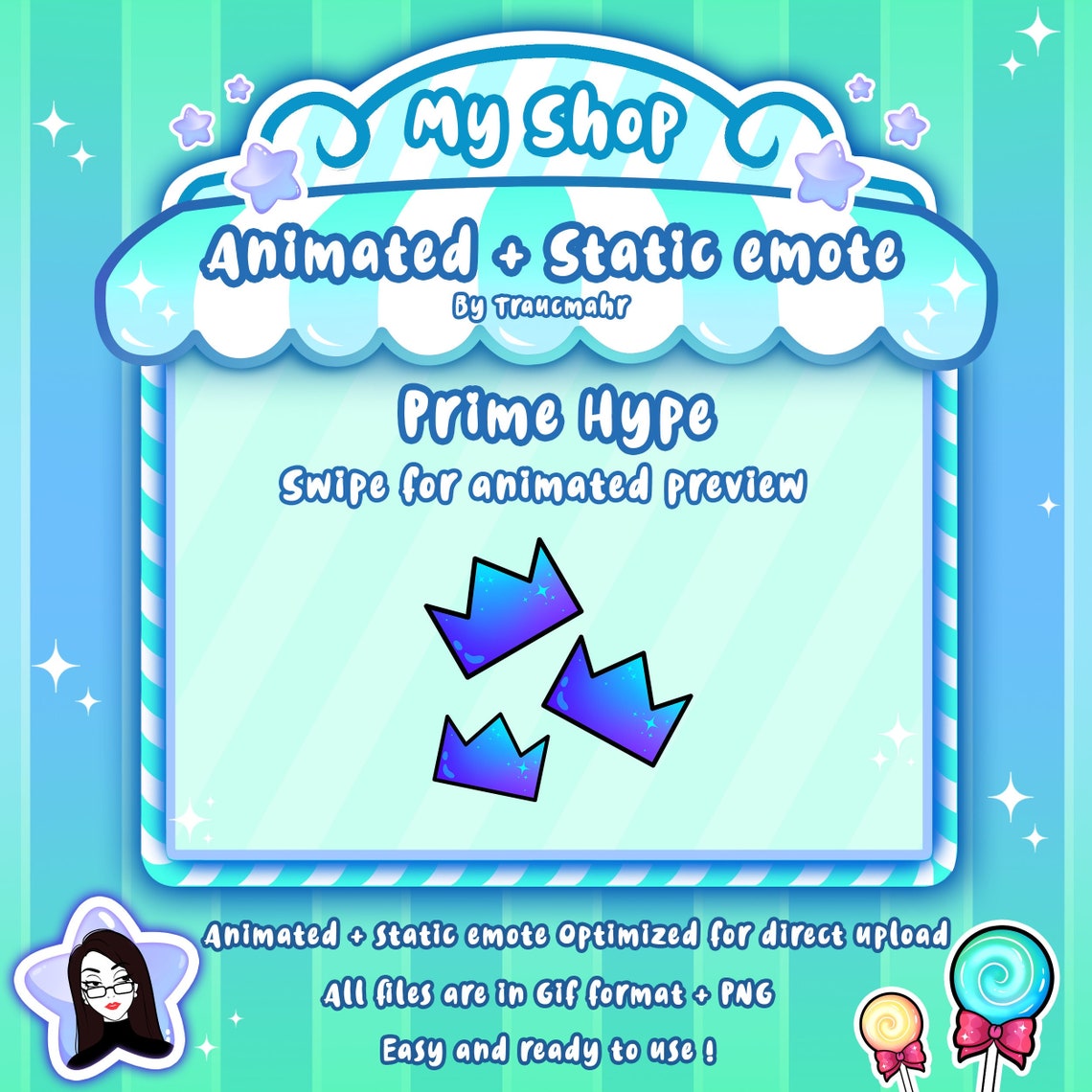 ANIMATED STATIC Prime Emote Prime Hype Emote Hype Emote - Etsy