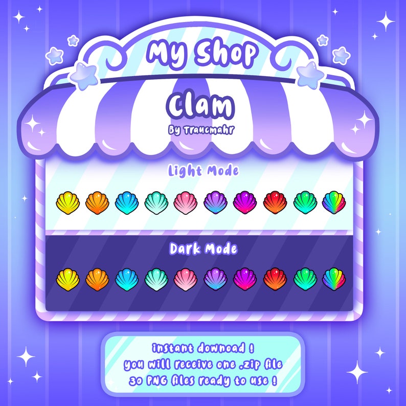 Glossy Clam Sub / Bit Badges for Twitch, Discord and More ! Twitch ...
