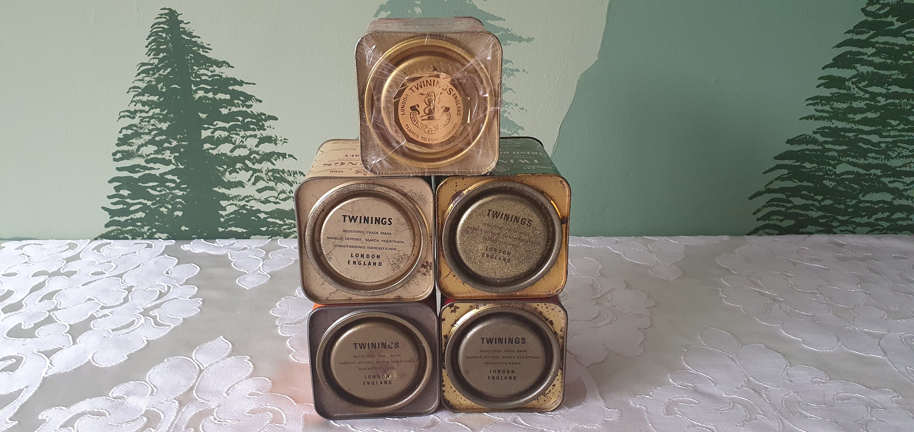 Vintage English Twinings Tea Tin Caddy 70's Irish English - Etsy UK