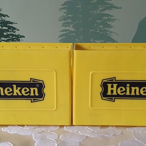 Vintage Heineken Beer Case CD Rack, 90's Dutch Collectible, Yellow ...