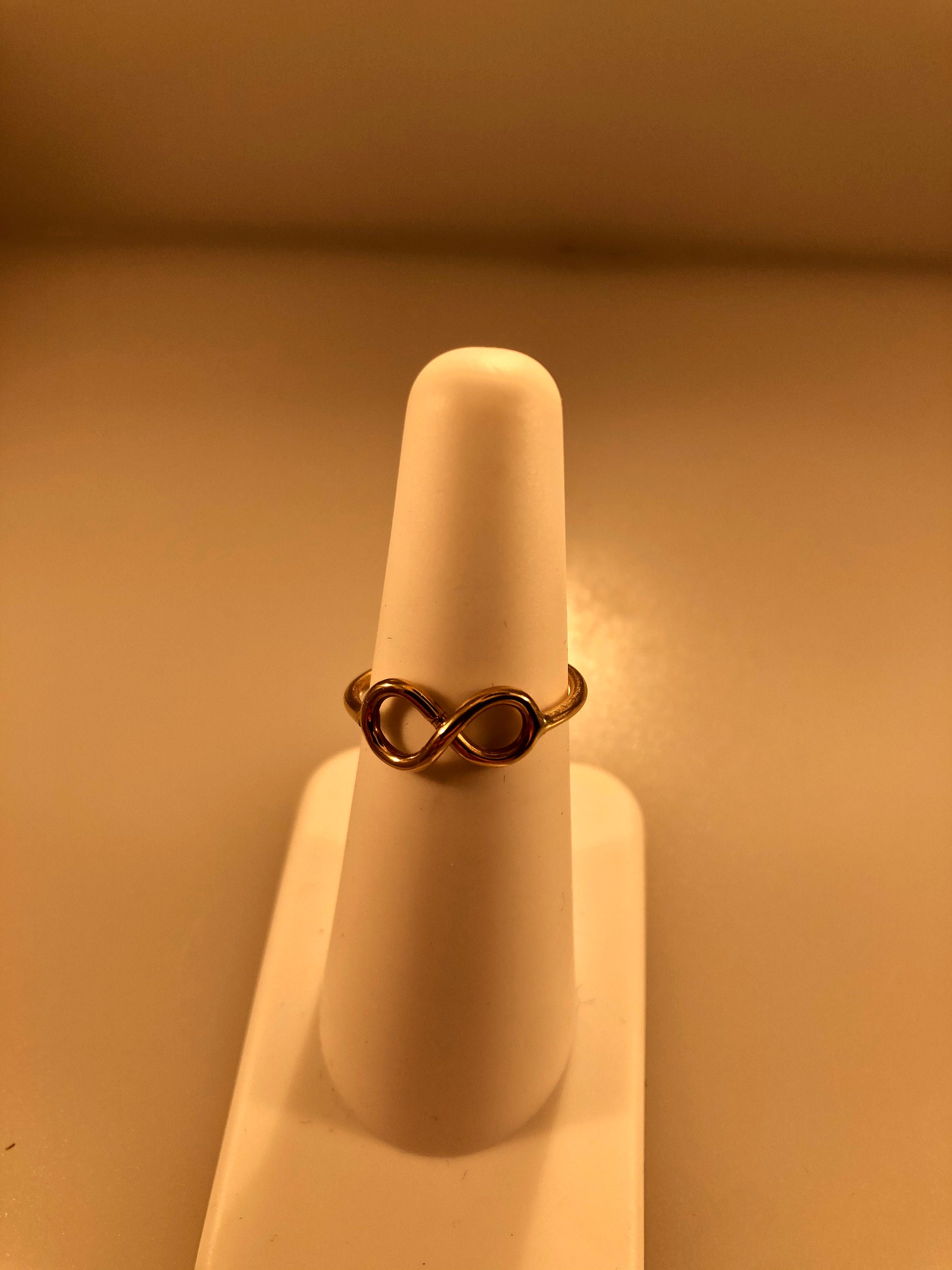 Solid 14k Yellow Gold Infinity Ring / Gold Infinity Minimalist | Etsy