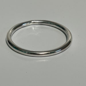 Sterling Silver Handmade Bangle 5mm Thick Solid Heavy Polished or Matte ...