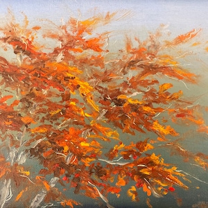 Fall Leaves Landscape Oil Painting Original Art - Etsy