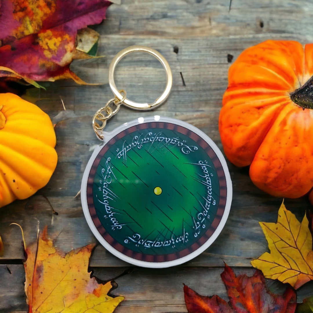 3D Effect Hobbit Door Keychain - Etsy