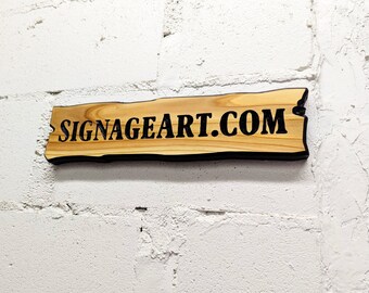 Engraved Cedar Sign With Woods and Deer Landscape and Personalized ...