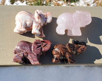 Red Jasper Elephant - Etsy