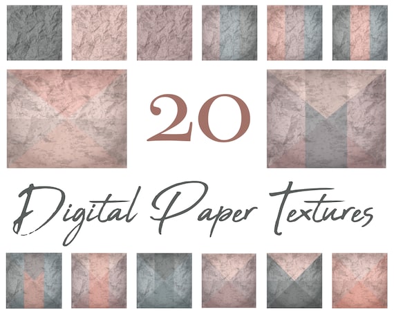 Crumpled Digital Paper Textures Graphic Design Photography | Etsy