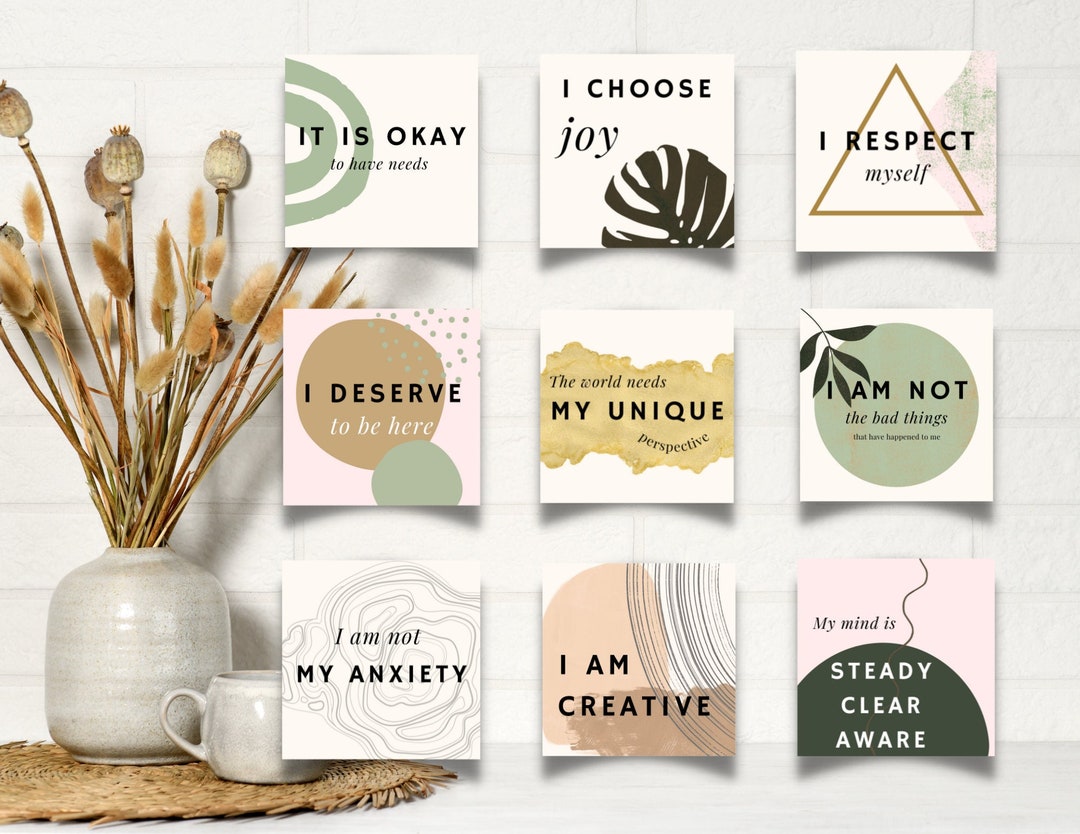 Printable Positive Affirmation Cards | Boho Self-love | Digital ...