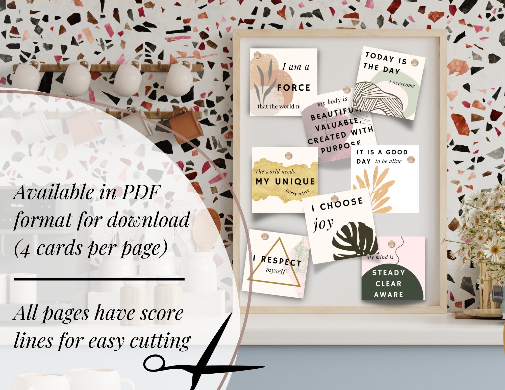 Printable Positive Affirmation Cards | Boho Self-love | Digital ...