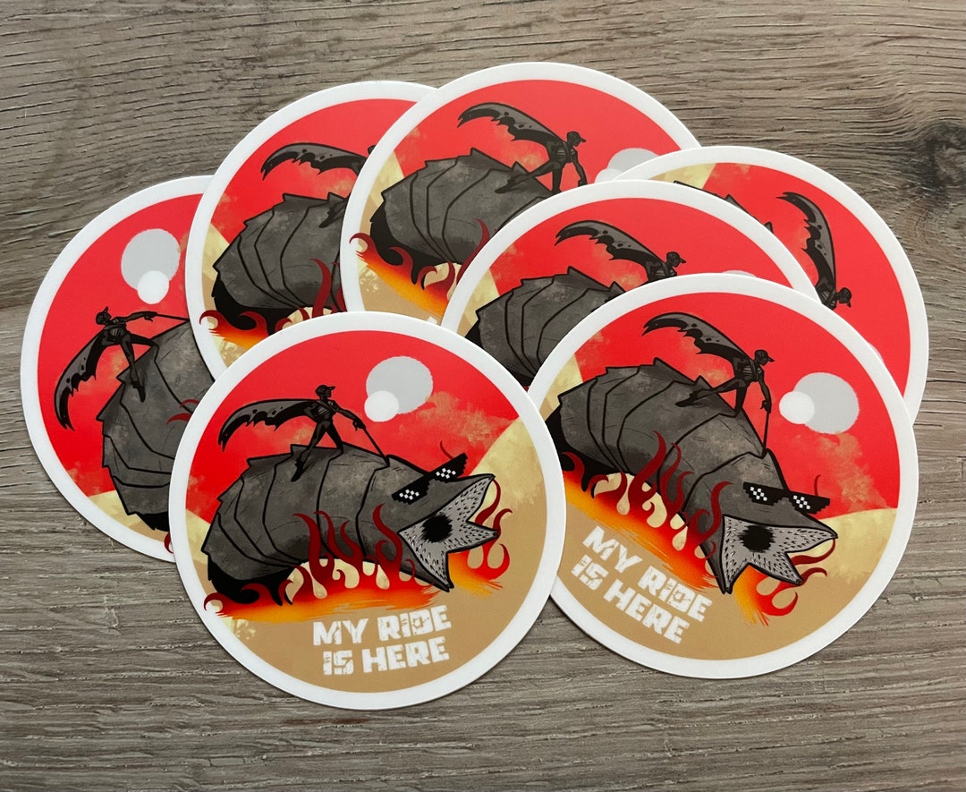 My Ride is Here - Sandworm Sticker - Etsy