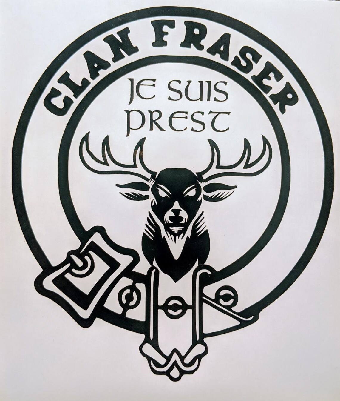 Clan Fraser Decal Je Suis Prest Outlander Decal Fraser | Etsy