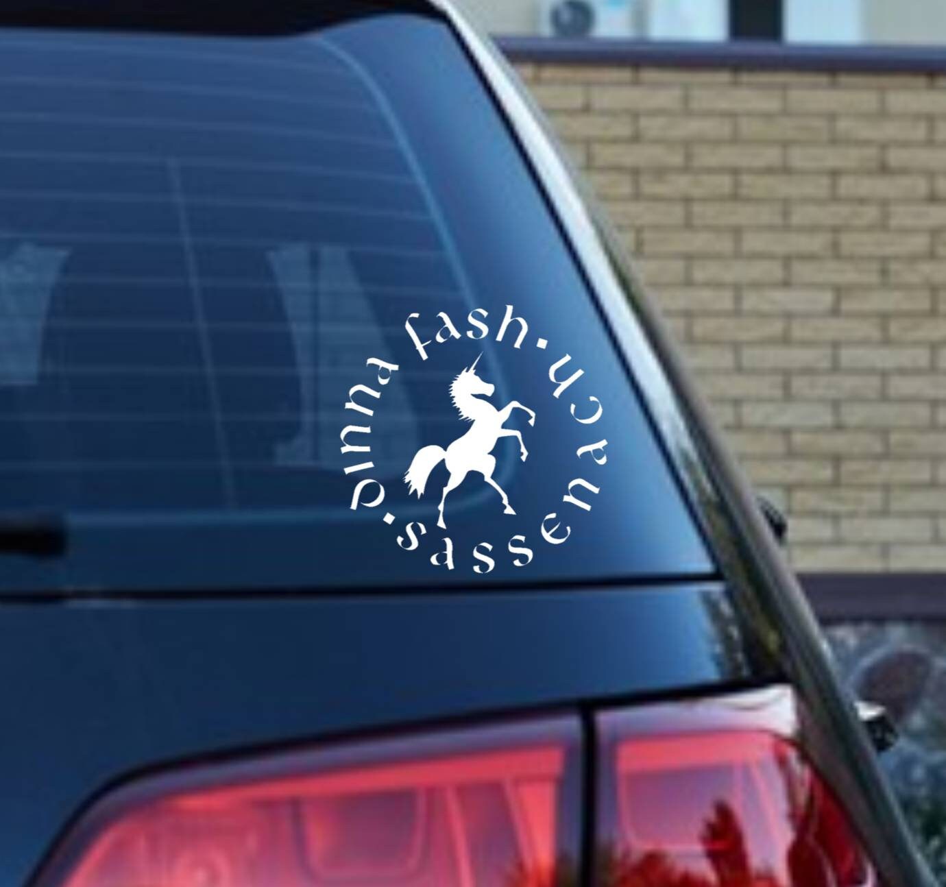 Sassenach Unicorn Outlander Decal Dinna Fash Sassenach - Etsy