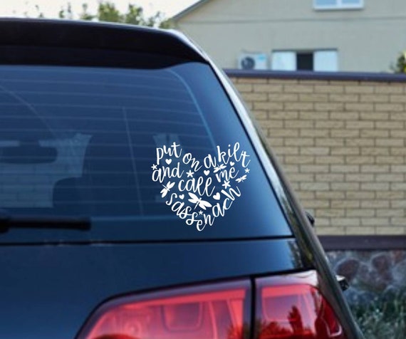 Outlander Heart Shaped Decal Kilt Put on kilt and call me | Etsy