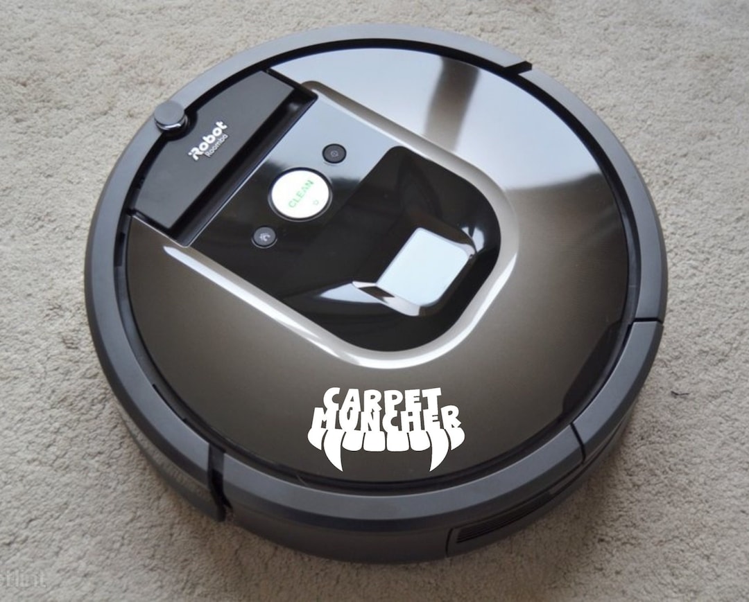 Robotic Vacuum Cleaner Vinyl Decal 4.5 W X 2.5h Vinyl Decal Only Carpet ...