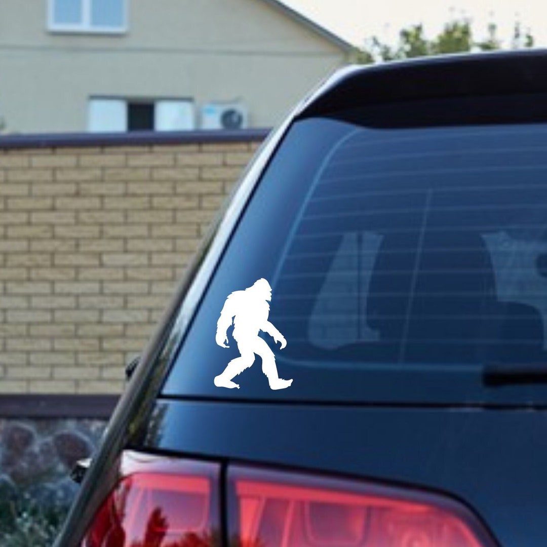 Bigfoot Car Decal Vinyl Decal Sasquatch Bigfoot Mythical Creature 30 ...
